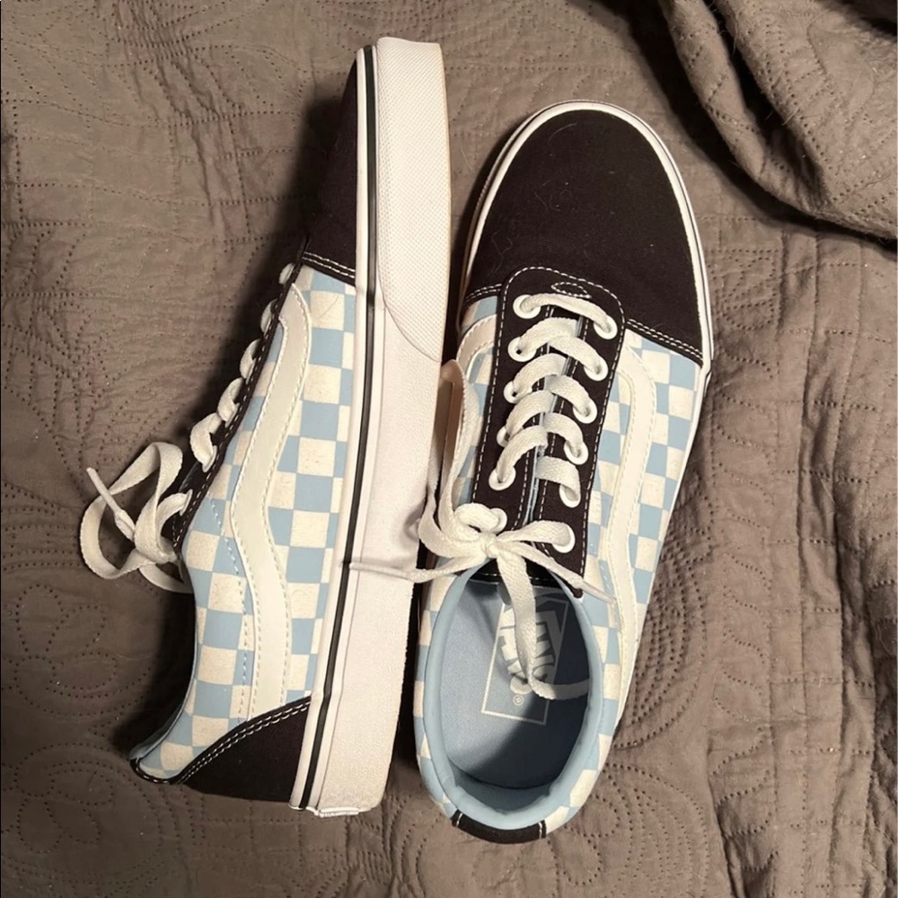 Vans Old Skool Baby Blue Checkers/Black - Gem